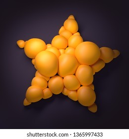 Yellow Star Bubbles Stock Illustration 1365997433 | Shutterstock