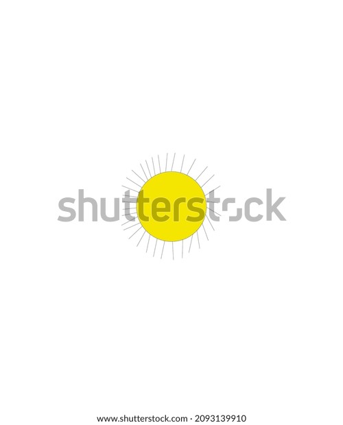 Yellow Sun Rays Circle Round Stock Illustration 2093139910 | Shutterstock