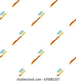 Yellow Toothbrush Toothpaste Pattern Seamless Any Stock Illustration ...
