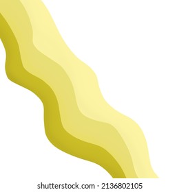 Yellow Wave Border Frame Templete Isolated Stock Illustration ...