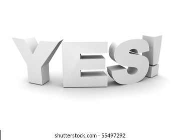 Yes 3d Text Stock Illustration 55497292 | Shutterstock