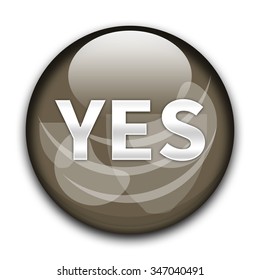 Yes Button Isolated Stock Illustration 347040491 | Shutterstock