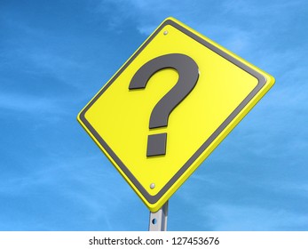 Question Mark Road Sign Isolated On Stock Photo (Edit Now) 261578324