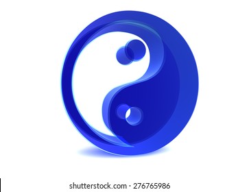 Yin Yang Elements Isolated On White Stock Illustration 276765986 ...