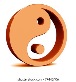 Yin Yang Elements Isolated On White Stock Illustration 77442406 ...