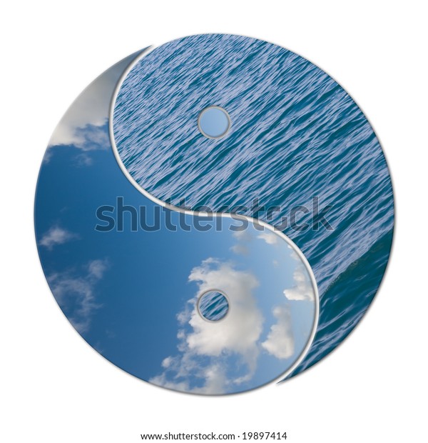 Ying Yang 2 Elements Water Air Stock Illustration 19897414