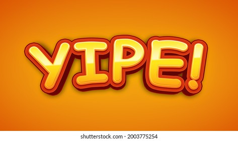 ¡YIPE! Comic Speech 3d Estilo de: ilustración de stock 2003775254 ...