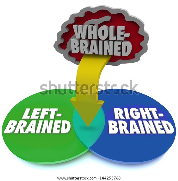 You Left Right Brained Neither Side Stock Illustration 144253768