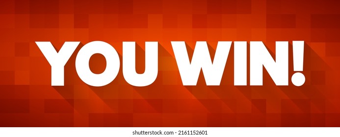 1,200 Congratulation you win Images, Stock Photos & Vectors | Shutterstock