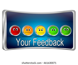 Your Feedback Button 3d Illustration Stock Illustration 461630071 ...