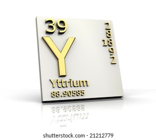 Yttrium Form Periodic Table Elements Stock Illustration 21212779 ...