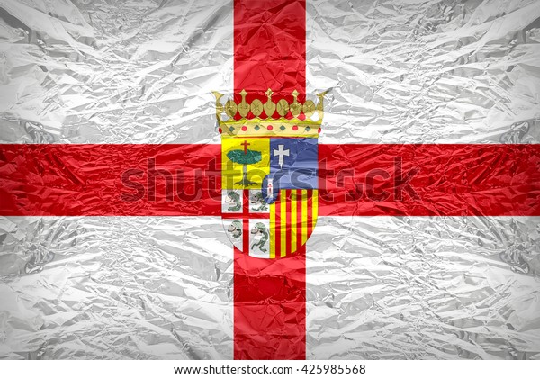 Zaragoza Flag Pattern Overlay On Floyd Stock Illustration 425985568 ...