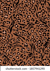 Zebra Leopard Skin Mix Pattern Design: ilustrações stock 1857941290 ...
