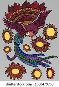 Zentangle Colored Phoenix Stock Illustration 1338473753 | Shutterstock