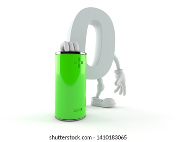 Zero Character Battery Isolated On White Stock Illustration 1410183065 ...