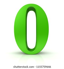 3d Letter O Sign Green Rendering Stock Illustration 1273558855