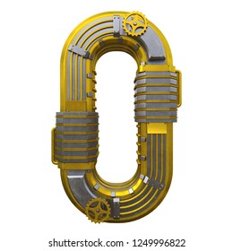 Zero Number Steampunk Style Null Isolated: ภาพประกอบสต็อก 1249996822 ...