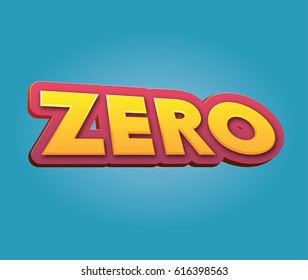 Zero Number Text Title Headline Fancy Stock Illustration 616398563 ...