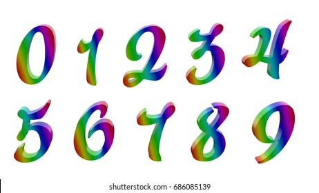 Zero One Two Three Four Five Stock Illustration 686085139 | Shutterstock