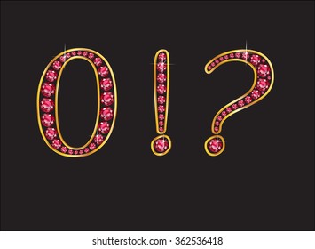 Zero Question Mark Exclamation Point Stunning Stock Illustration ...