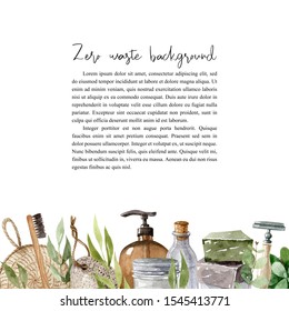 Zero Waste Background Copy Space Decorative Stock Illustration 1545413771