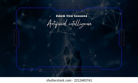 Zoom Live Lessons Artificial Intelligence Promote Stock Illustration ...