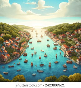 Imaginary Polish City Tropical Atoll Setting AI-generated image ...