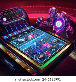 Pinball Machine Close Moving Parts Futuristic AI-generated image ...