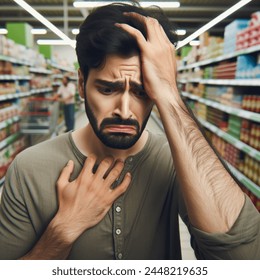Sad Malaysian Convenience Store Owner Standing AI-generated image ...