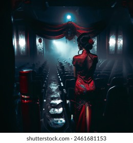 Photo Real Cabaret Dancer Behind 1920s AI-generated image 2556392563 ...