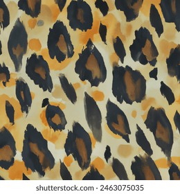 Leopard Pattern Watercolor Effect AI-generated image 2465182783 ...