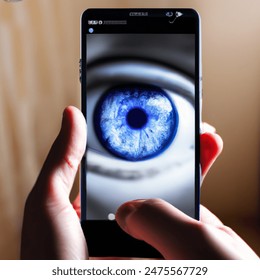 Cell Phone Eye Center Lighting AI-generated image 2401593339 | Shutterstock