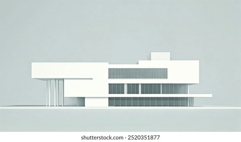 Indoor Photo Architectural Model Single-story Hall AI-generated image ...