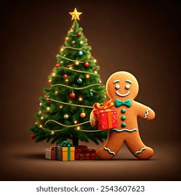 Gingerbread Man Holding Smoking Joint While AI-generated image ...