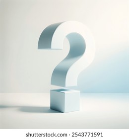 3d White Rounded Cute Question Mark AI-generated image 2555228259 ...