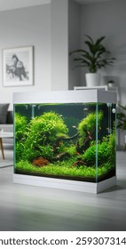 Decoration Plants Floating Above Fish Tank AI-generated image ...