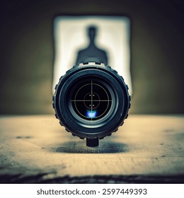 Sniper Rifle Scoping Target View Image AI-generated image 2597621133 ...