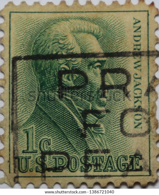 1 Cent Us Postage Stamp Image Stock Photo 1386721040 | Shutterstock