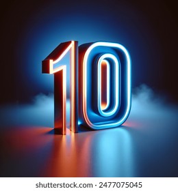 Gigantic Blue 3d Number 10 Empty AI-generated image 2476692015 ...