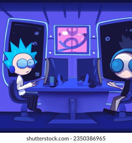 Dexters Laboratory Dexter Working Inside Dee AI-generated image ...