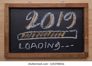2019 Loading Progress Bar Chalk Drawing Stock Photo 1253700016 ...
