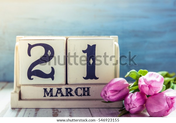 21st March First Day Spring Decoration Stock Photo (Edit Now) 546923155