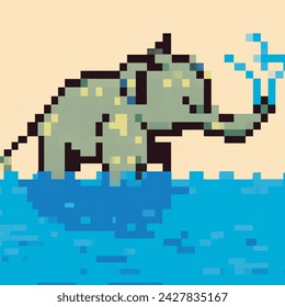 Pygmy Newborn Hippo Pixel Art AI-generated image 2520887907 | Shutterstock