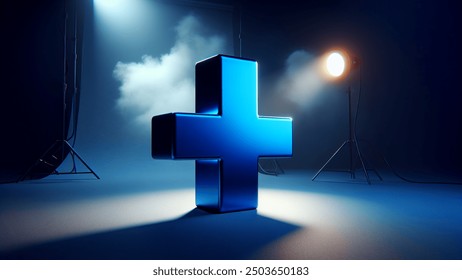 Saffron Colour 3d Plus Sign On AI-generated image 2468601043 | Shutterstock
