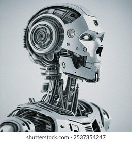 White Robot Human Feature Open Back AI-generated image 2535385539 ...