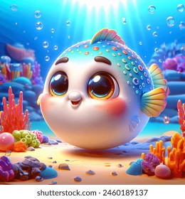 3d Kawaii Style Super Cute Axolotl AI-generated image 2499804653 ...