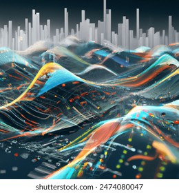 3d Data Chart Spread Out Horizontally AI-generated image 2474079921 ...