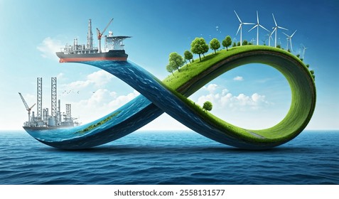 Big Infinity Symbol Floating Air Surface AI-generated image 2558189639 ...