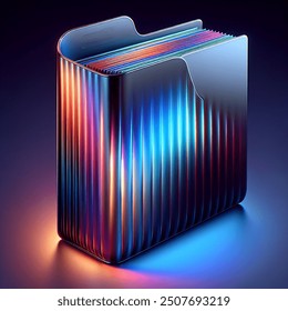 Glass 3d Icon File Folder AI-generated image 2495472685 | Shutterstock