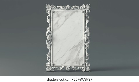 3d Illustration Rectangular Vertical White Marble AI-generated image ...